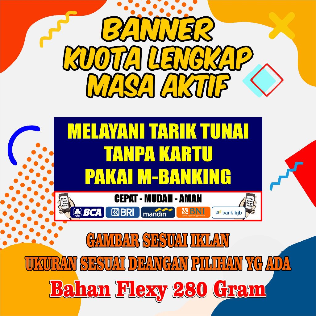 Jual CATAK BANNER SPANDUK KONTER MELAYANI TARIK TUNAI | Shopee Indonesia