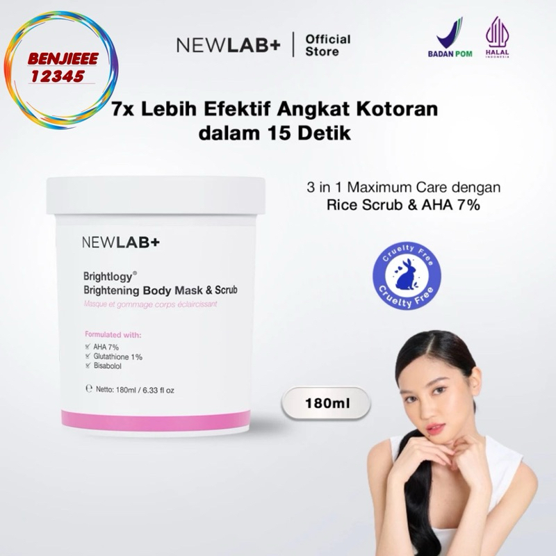 Jual NEWLAB Body Mask & Scrub Brightlogy body scrub body mask ...