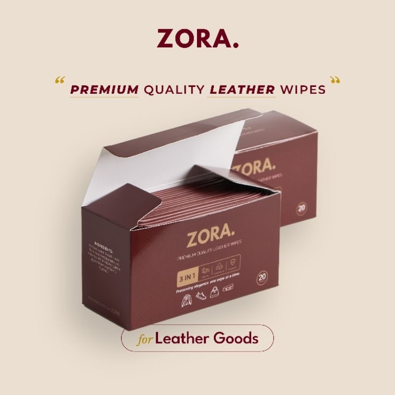 Jual ZORA Premium Quality Leather Wipes | Tisu Pembersih Tas Kulit ...