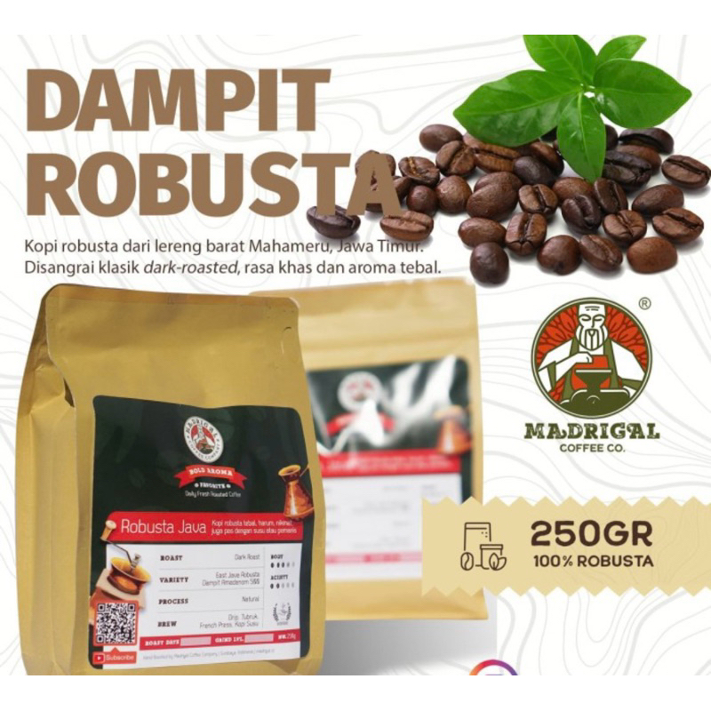 Jual Kopi Robusta Dampit 250gr ( Dark Roast ) | Shopee Indonesia