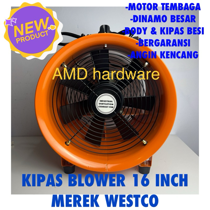 Jual Kipas Angin Blower Exhaust Fan Portable Ventilator 16" inch IB 400 16 inci Senjutsu Mesin ...