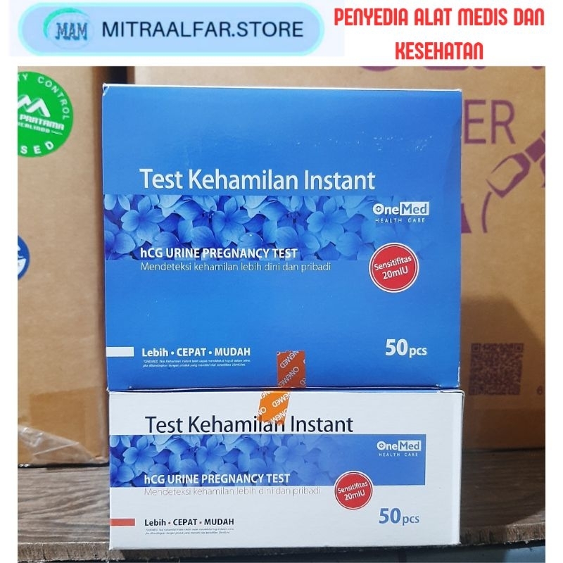 Jual ONEMED Tes Kahamilan Strip Alat Tes Hamil Per Box isi 50pcs ...