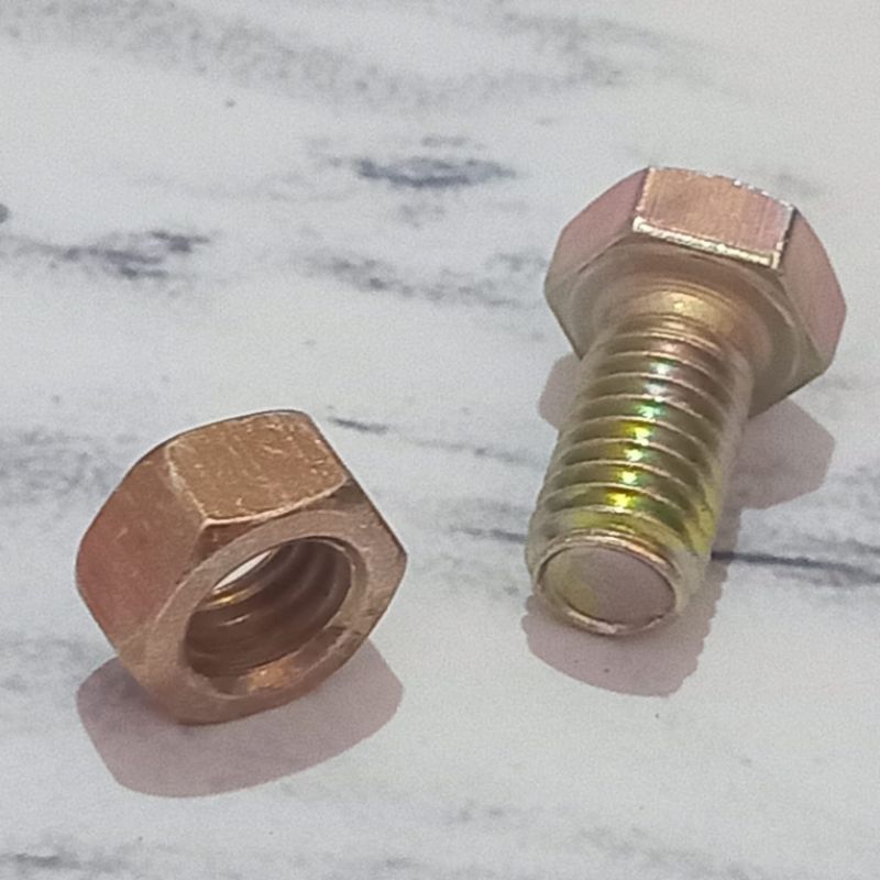 Jual Baut Rak besi Kuning M8x15 + Mur kunci 12 baut besi siku lubang serbaguna | Shopee Indonesia