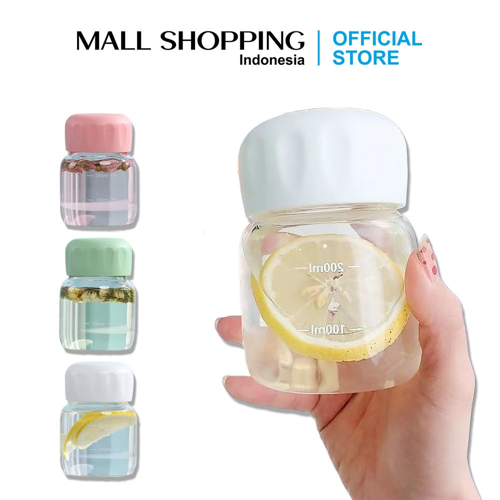 Jual Botol Minum Jus Kaca Botol Minum Air Mini Anti Tumpah MALLSHOPPING ...