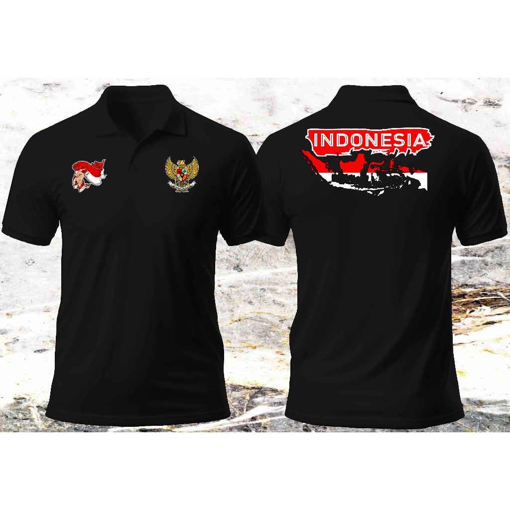Jual KAOS POLO PETA INDONESIA DESIGN | Shopee Indonesia