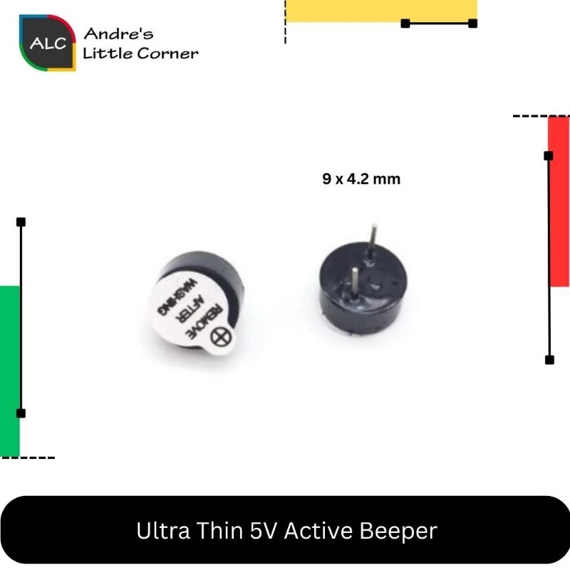 Jual Aktif Active Buzzer Ultra Thin Beeper 5V Whoop Micro Drone 9x4.2mm ...