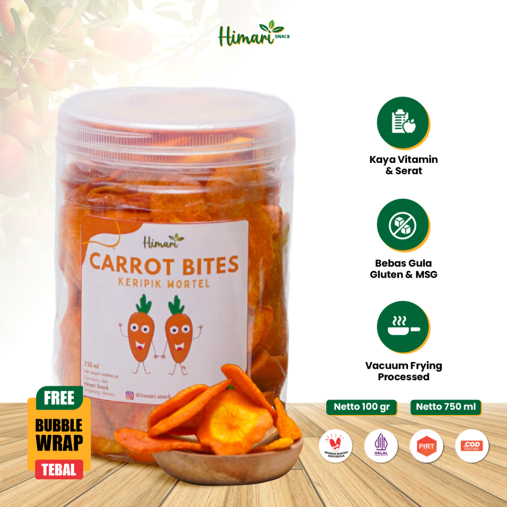 Jual Himari Keripik Sayur Wortel Kering 100% Produk Lokal | Shopee ...