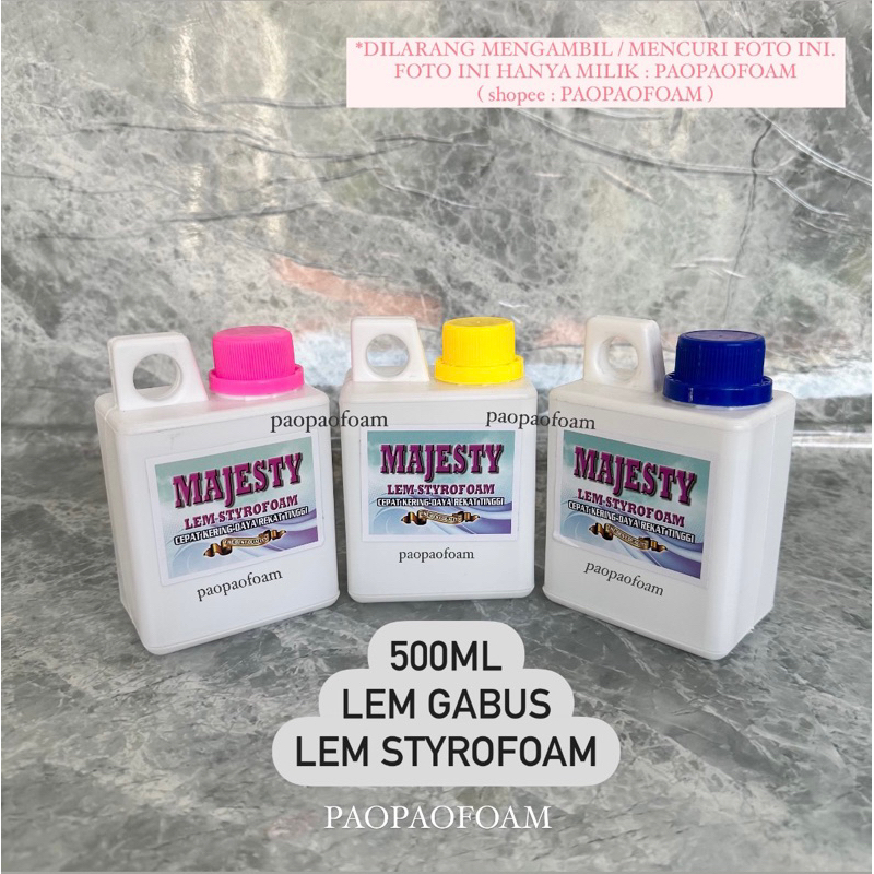 Jual Lem Styrofoam MAJESTY 500ml Lem Sterofoam Lem Gabus | Shopee Indonesia