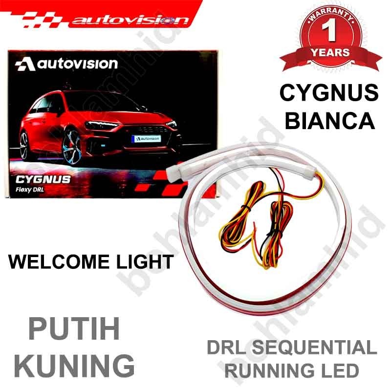 Jual L-DRL LED Autovision Cygnus Bianca 16W DRL Sequential Running ...