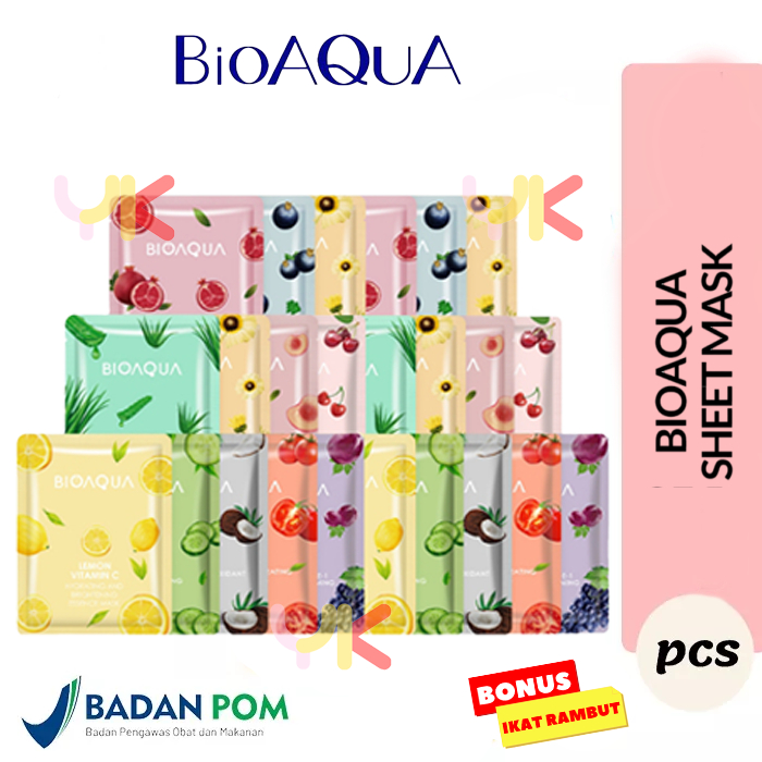 Jual BIOAQUA Masker Sheet Mask Vegetables and Fruits Series Natural Plant Essence Face Mask ...