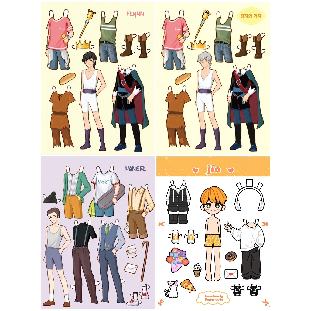 Jual Paper Doll Versi Boys Cowok Boneka Kertas Baju Bajuan Bongkar ...
