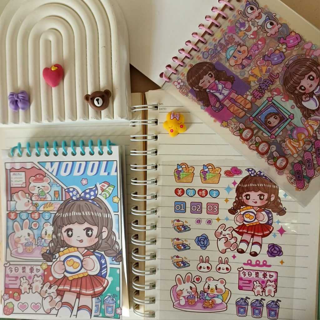 Jual (Sticker-Buku) Sticker Buku Modol No Cutting | Shopee Indonesia