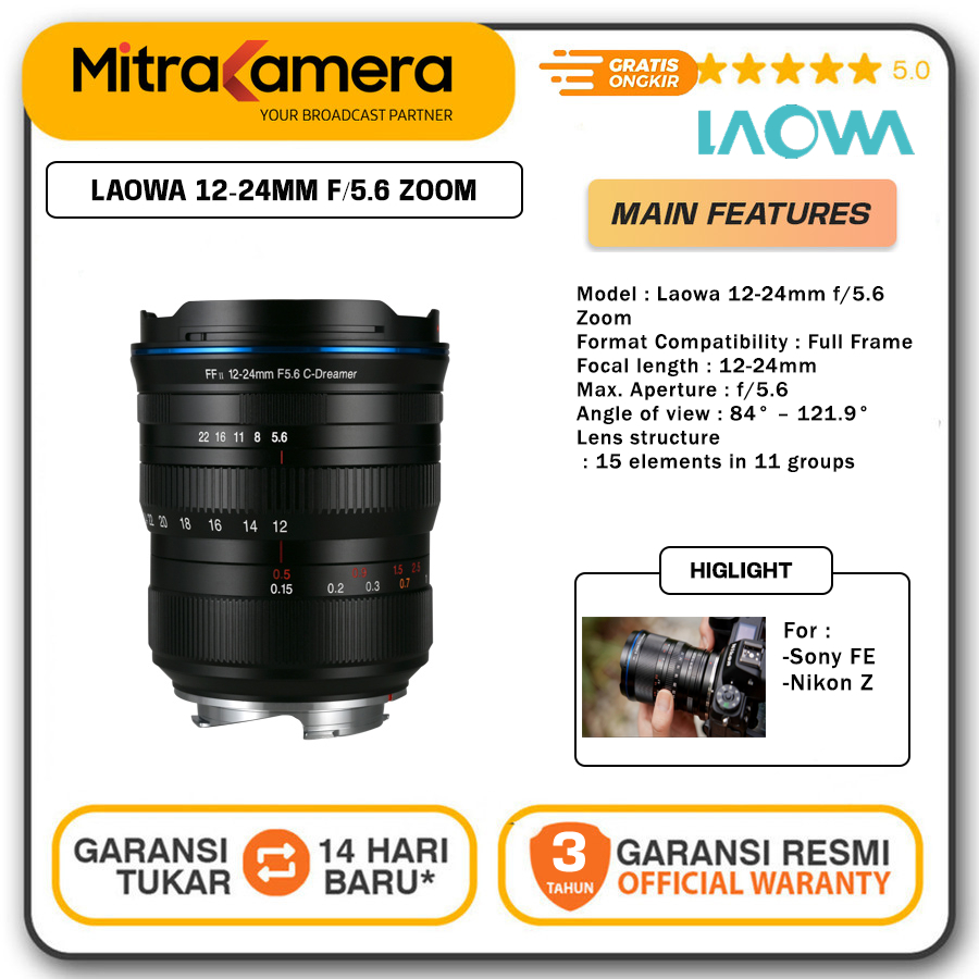 Jual Laowa 12-24mm f/5.6 Zoom for Nikon Z | Shopee Indonesia
