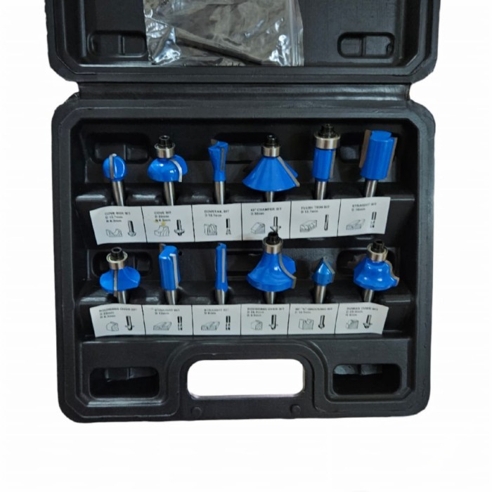 Jual Mata Router Bit Trimmer Kayu Set 12 Pcs JLD Mata Profil Beading 6 ...