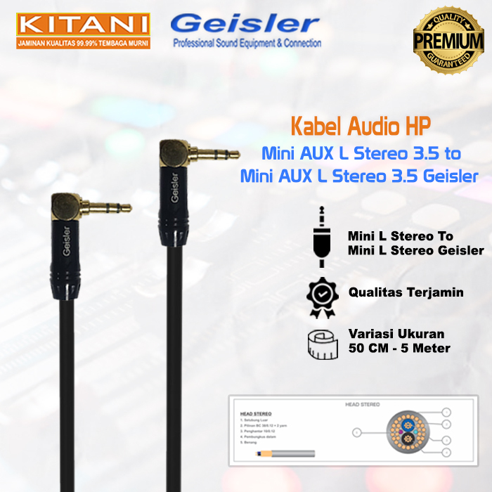 Jual Kabel Audio HP 1x Mini AUX L Stereo 3.5 to 1x Mini AUX L Stereo ...