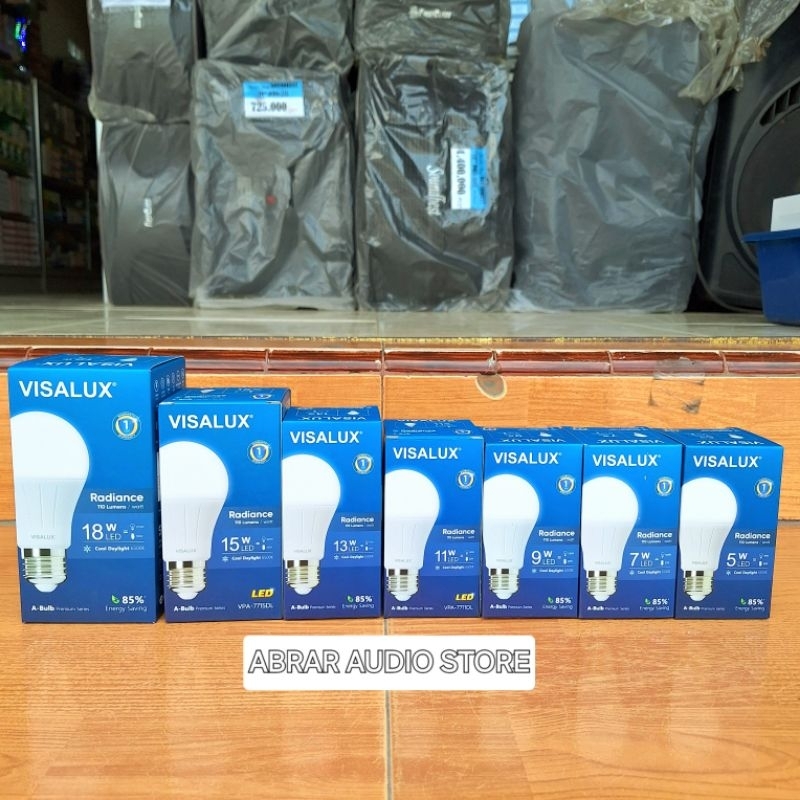 Jual VISALUX LAMPU LED A-BULB RADIANCE DAYLIGHT PUTIH BOHLAM LAMPU ...