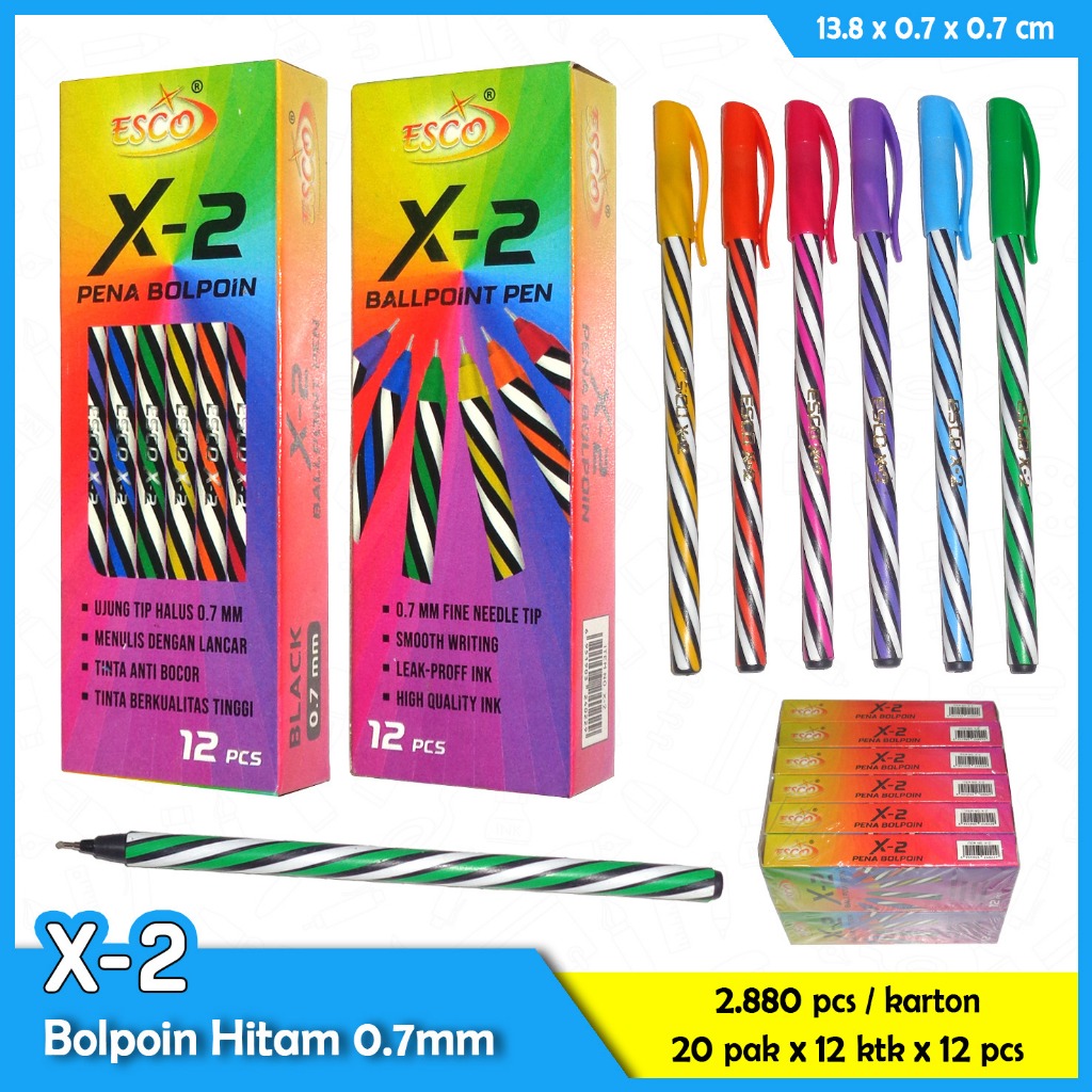 Jual PSM ~ Pen Lilin Stark / KINGSMAN / ESCO ST9106 12 Pcs Pulpen Ulir ...