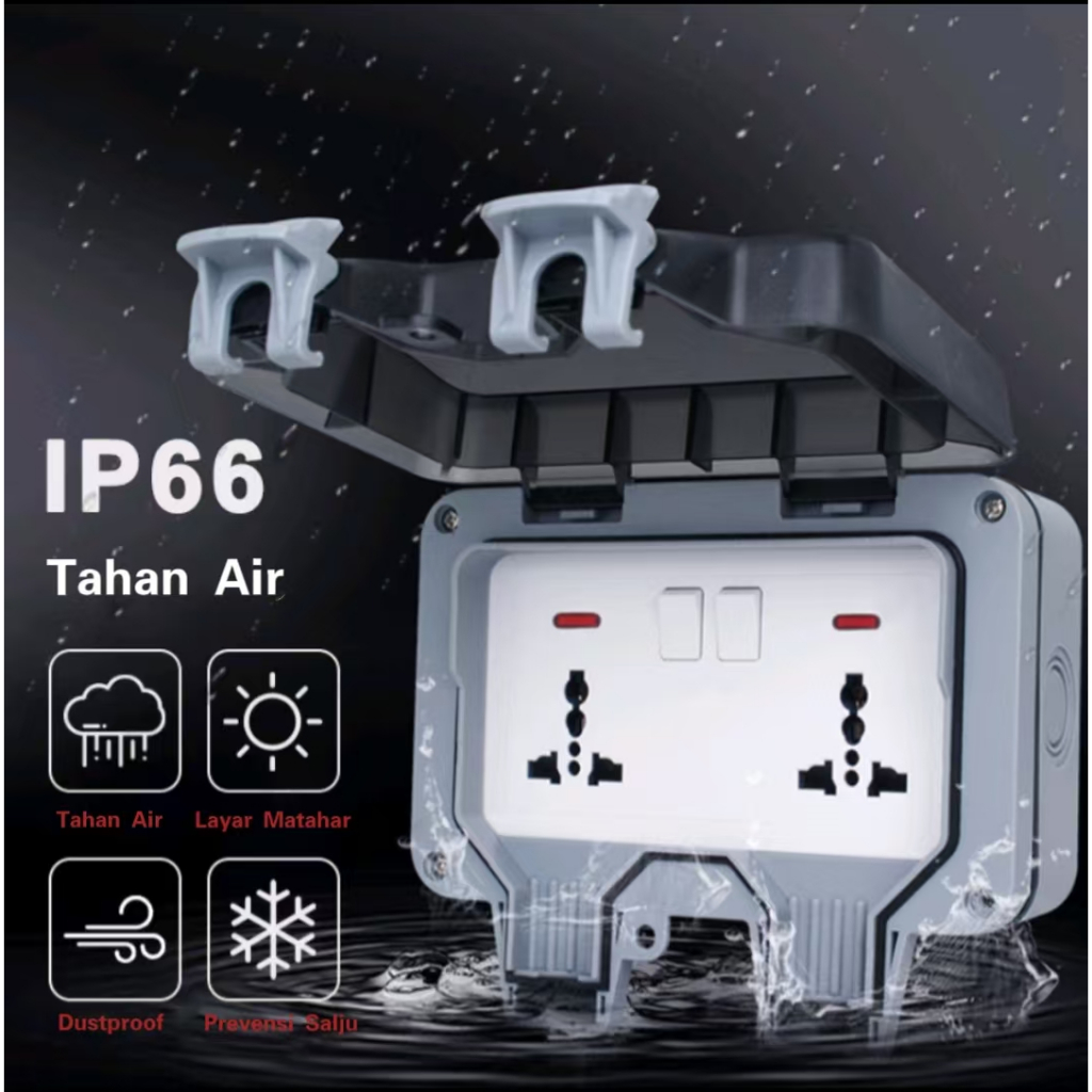 Jual Soket anti-air luar IP66 Shoket anti-hujan Charging Socket ...