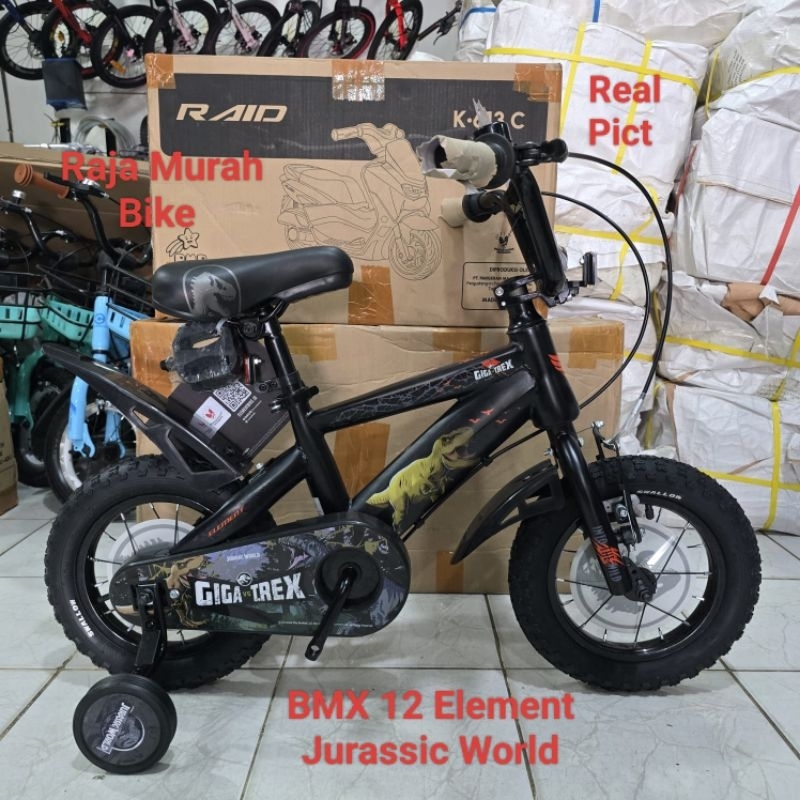 Jual Sepeda Anak Laki Laki BMX 12 Element Jurassic World Sepeda Anak ...