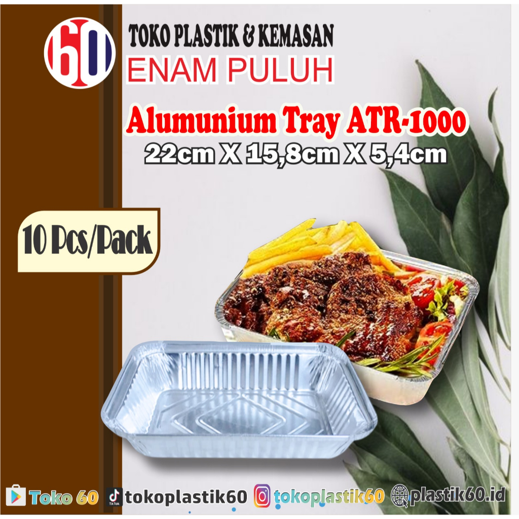 Jual Alu Tray Set Besar Aluminium foil kotak oven panggang ATR hemat ...