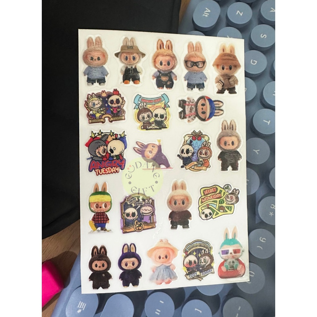 Jual STICKER Labubu Lucu | stiker labubu Anti Air anti Luntur | Shopee ...