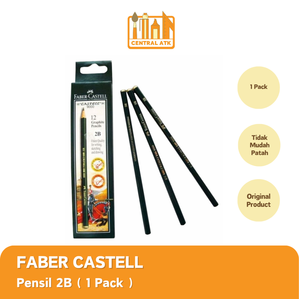 Jual PENCIL / PENSIL FABER CASTELL 2B ( 1 PACK ) | Shopee Indonesia