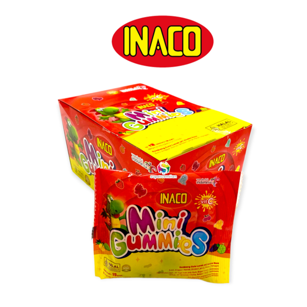 Jual Inaco Mini Gummies Permen Jeli Aneka Rasa 15g 1 Box Isi 12 Sachet ...