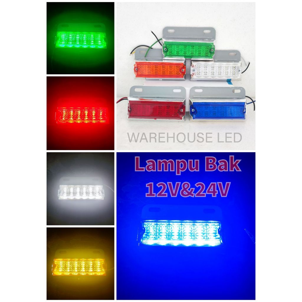Jual LAMPU BAK SAMPING LED UNIVERSAL12V/24V PICKUP TRUCK BUS DAN BOX | Shopee Indonesia