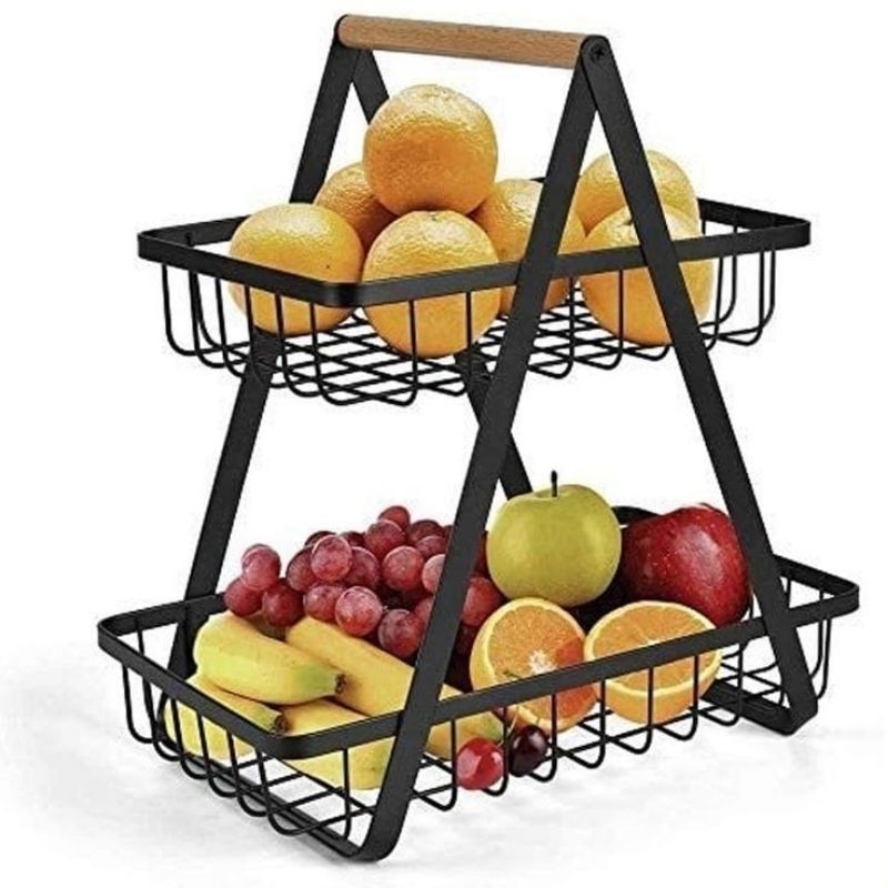 Jual Keranjang Rak Dapur Besi 2 Tingkat Multifungsi Serbaguna Minimalis ...