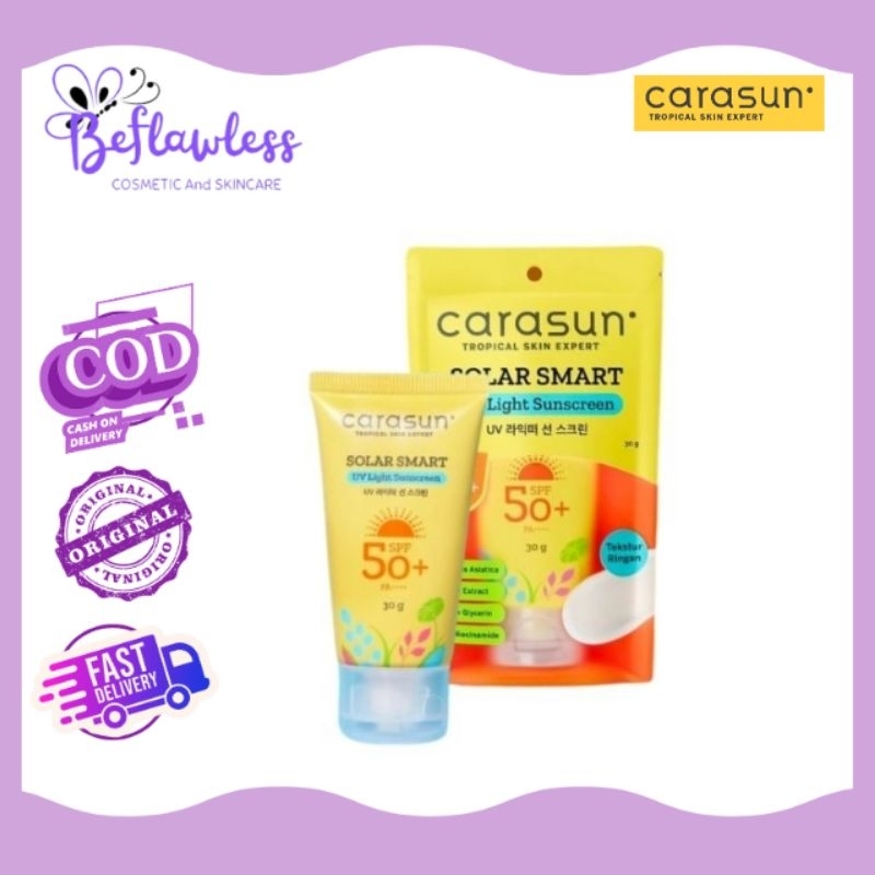 Jual CARASUN Solar Smart UV Light Suncreen Spf 50+ PA++ 30gr | Shopee Indonesia
