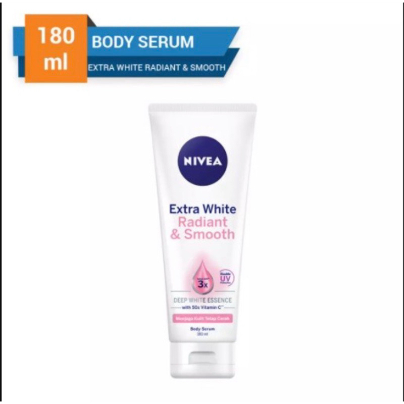 Jual Nivea Extra Whita Radiant & Smooth 180ml | Shopee Indonesia