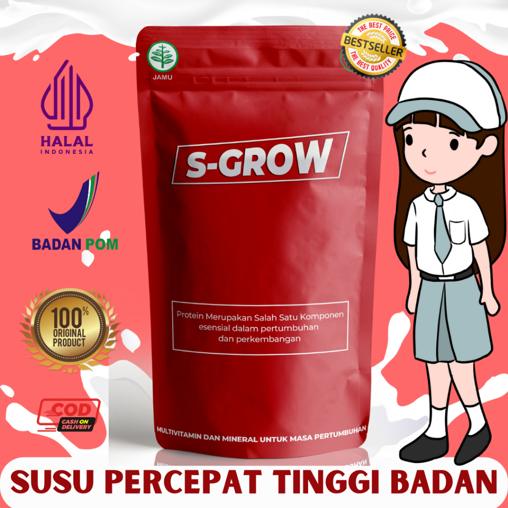 Jual S GROW SUSU PENINGGI BADAN ORIGINAL - Susu high calcium | Susu ...