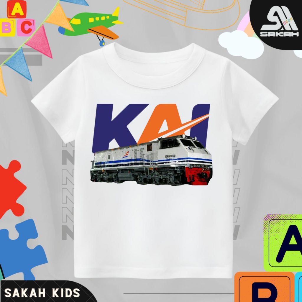 Jual Kaos Anak Custom Nama Combed 30s KAI KERETA API 23 Untuk Anak dan Hadiah Anak Laki-Laki dan ...