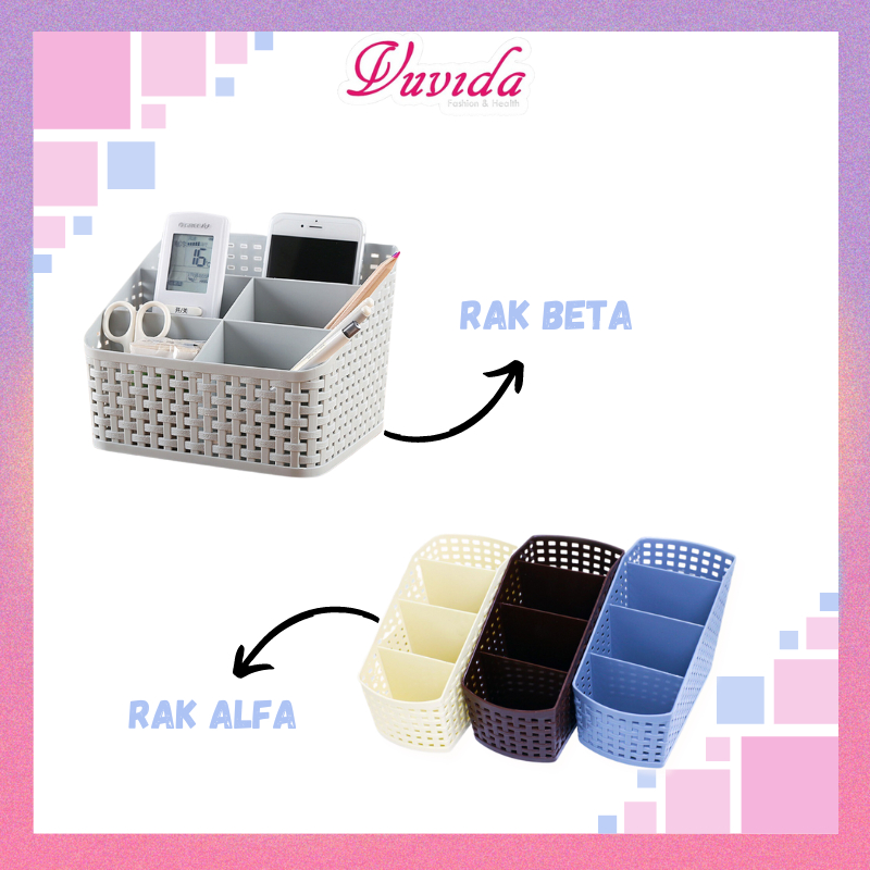 Jual Rak Mini Organizer Alfa Beta 4 & 5 Sekat Tempat ATK - Random ...