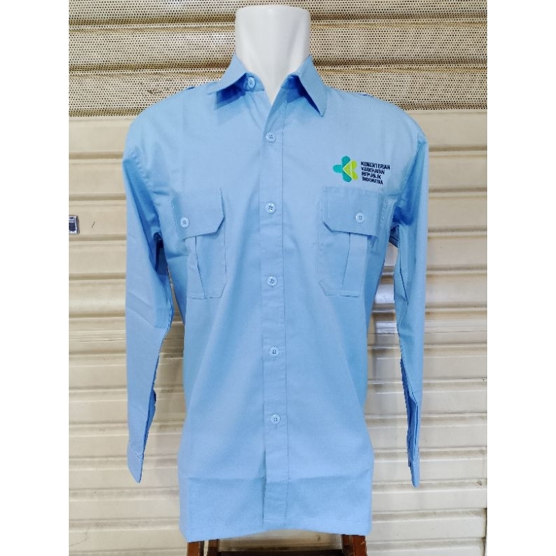 Jual Seragam KEMENKES RI Baju Kemenkes Biru Panjang | Shopee Indonesia