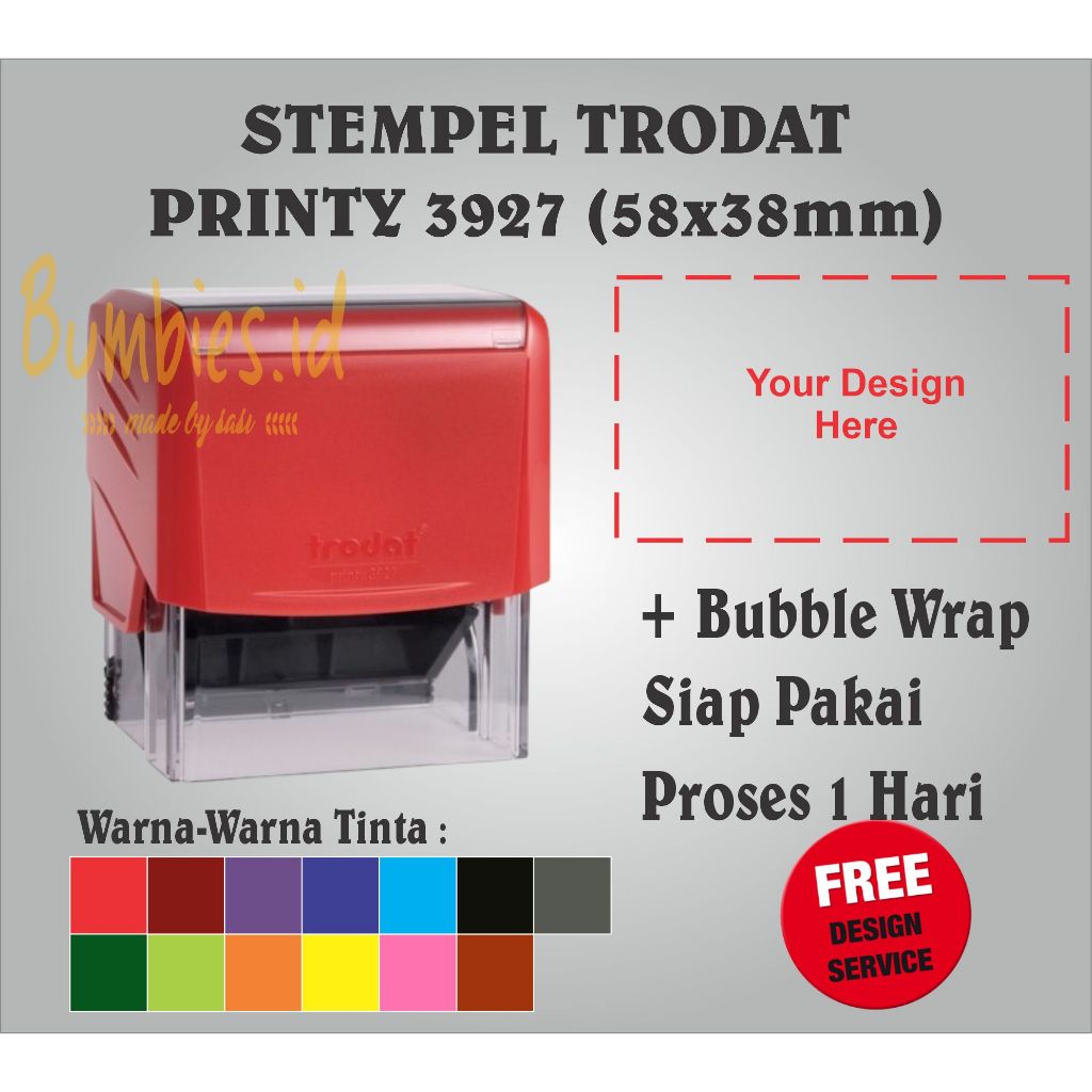 Jual Stempel Praktis Trodat 3927 (58x38mm) Stempel Perusahaan | Stempel ...