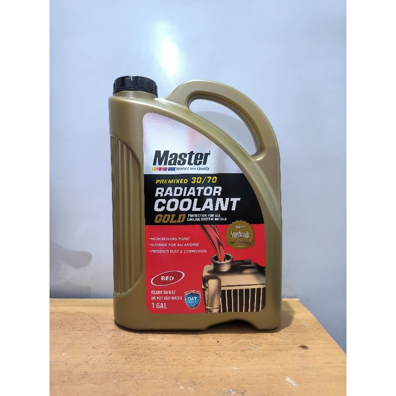 Jual Master Air Radiator Coolant Premixed 30/70 OAT Gold (Red/Merah) 1 ...