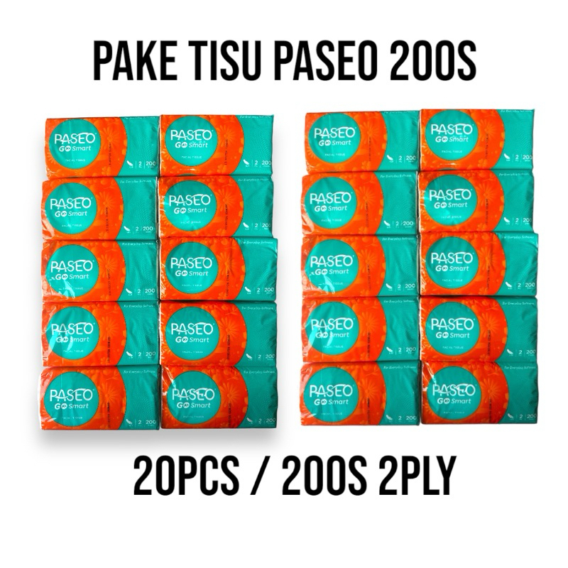 Jual (20pcs) Paket Tisu Paseo Go Smart 200s 2ply / Tisu murah | Shopee ...