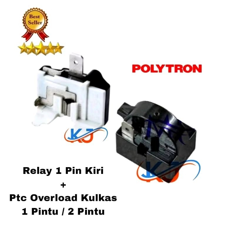 Jual RELAY 1 PIN KIRI#SATU SET RELAI PTC OVERLOAD KULKAS POLYTRON 1 DAN ...