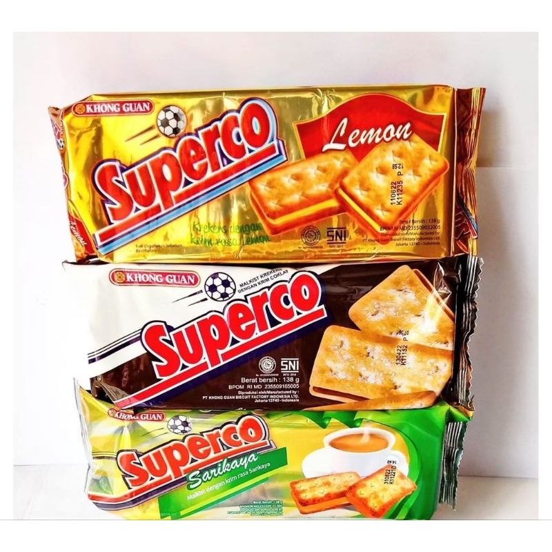 Jual biskuit superco lemon sarikaya 138gr Khong guan | Shopee Indonesia