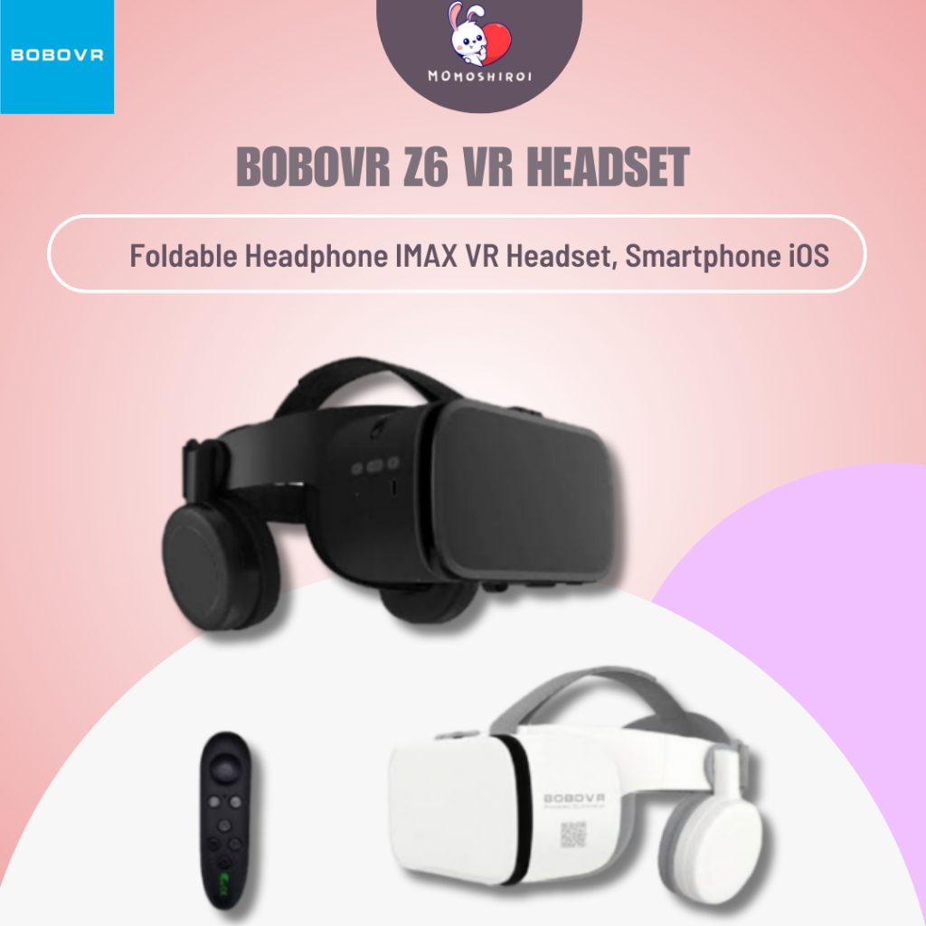 Jual VR BOX BOBOVR Z6 Headset Smartphone Virtual Reality 3D Glasses Hitam Putih Remote | Shopee ...