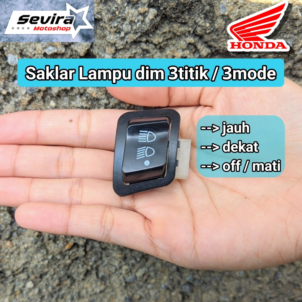 Jual Saklar lampu dim on off 3titik 3mode Hitam Honda | Shopee Indonesia
