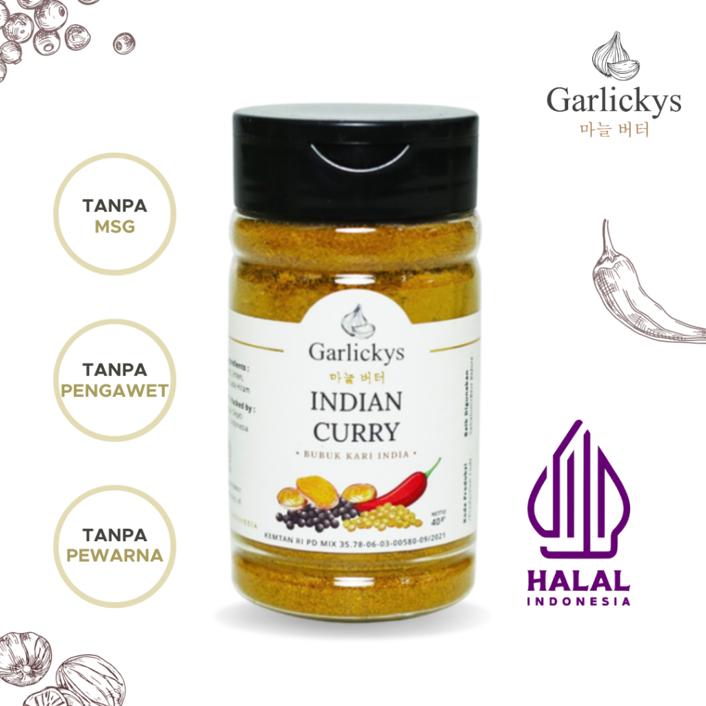 Jual GARLICKYS Bumbu Bubuk Kari India Indian Golden Curry Powder ...