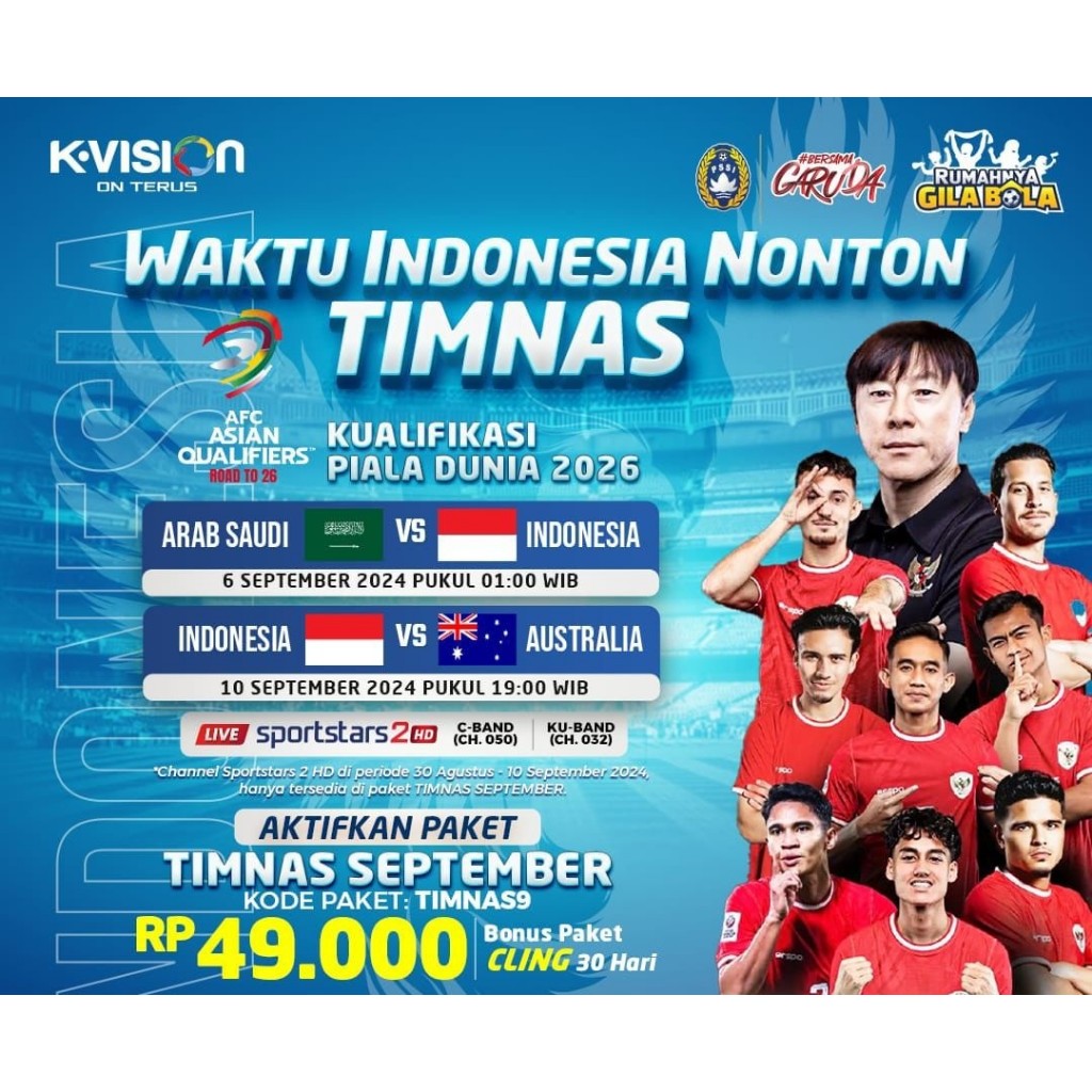 Jual K-VISION TIMNAS SEPTEMBER | Shopee Indonesia
