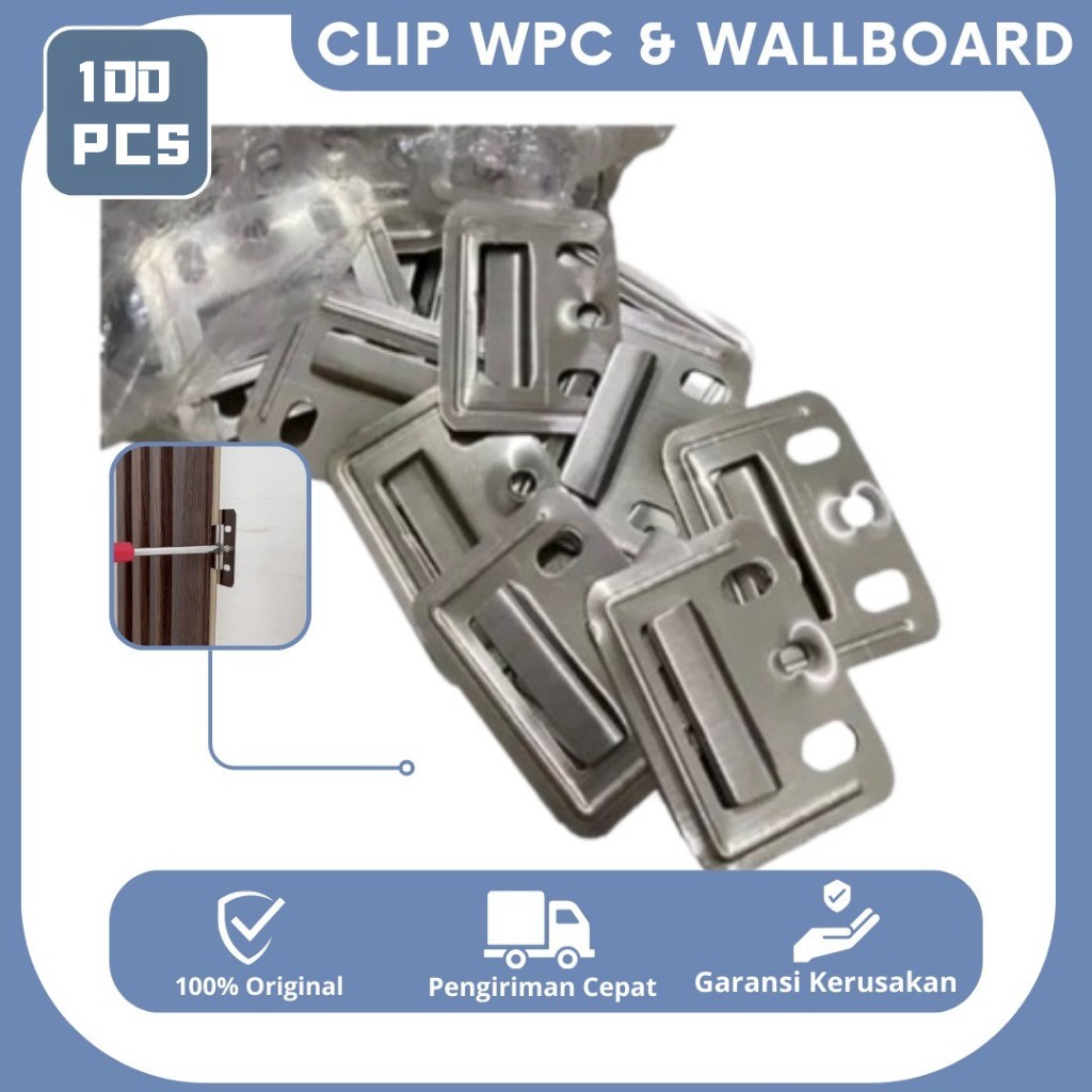 Jual 100PCS Clip Wallboard & Wallpanel Wpc / klip bleket cantolan wpc ...