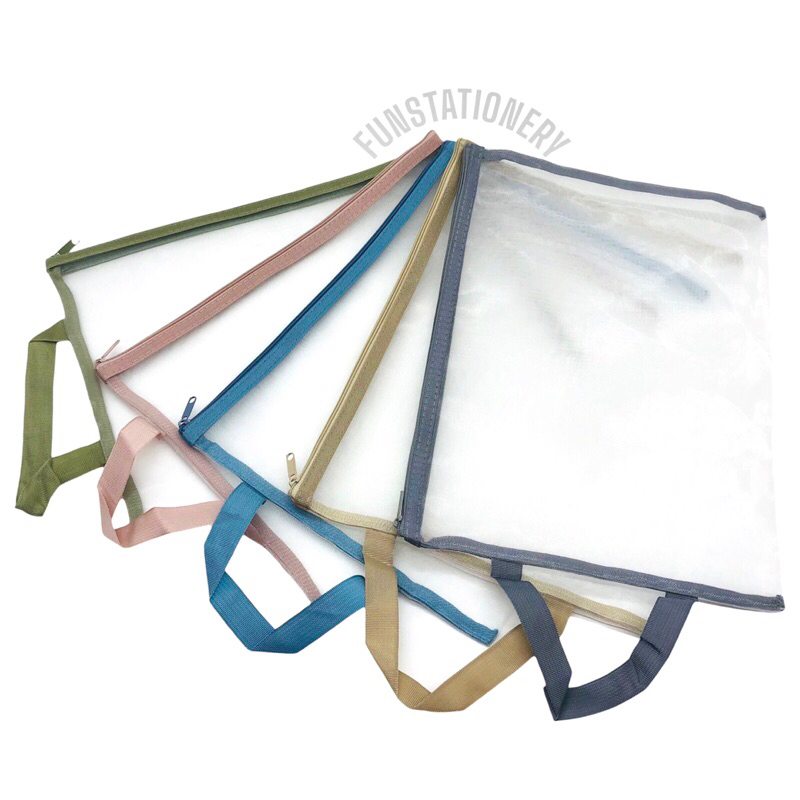 Jual (A4/B4) ZIPPER DOCUMENT BAG + HANDLE POLOS 183/184 / MAP FILE ...