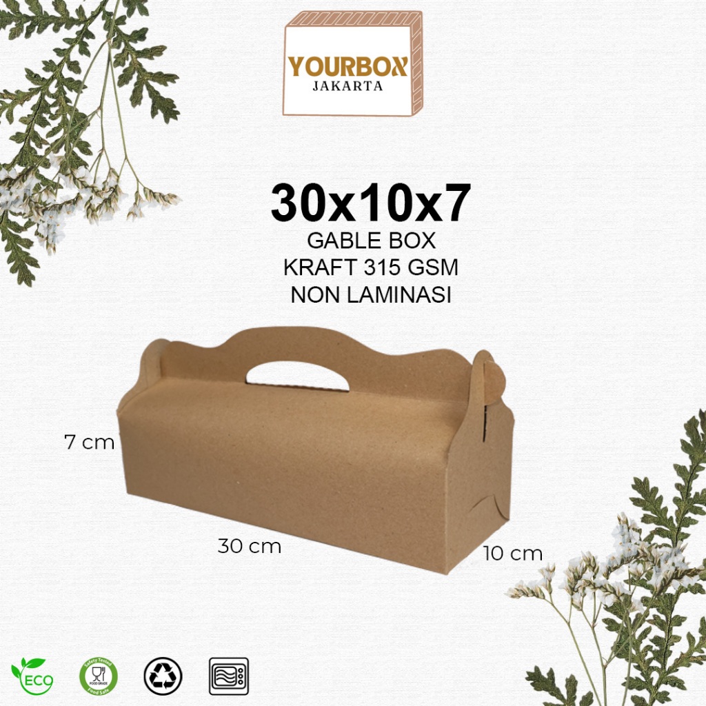 Jual Gable Box Hampers Souvenir Gift Pack Snack 30x10x7 NON LAMINASI | Shopee Indonesia