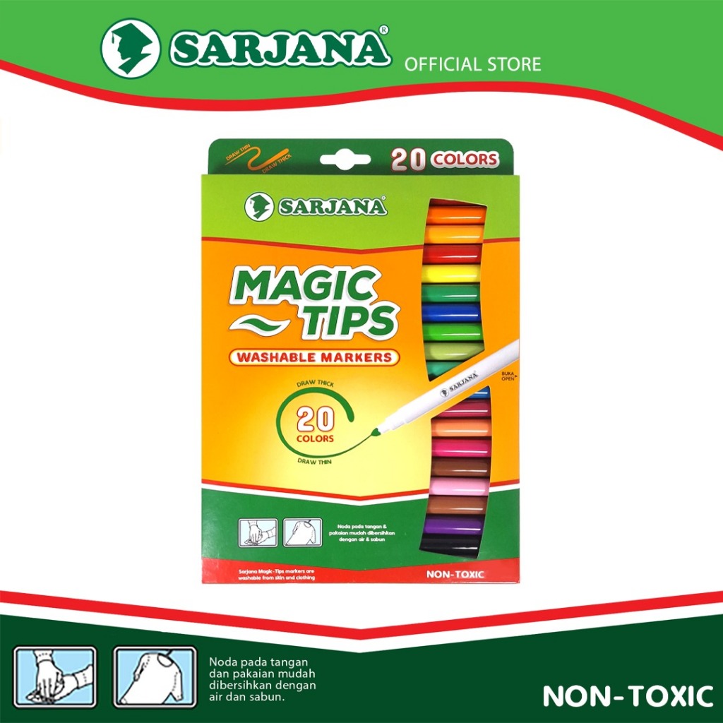 Jual Spidol Magic Tips 20 Batang Warna | Shopee Indonesia