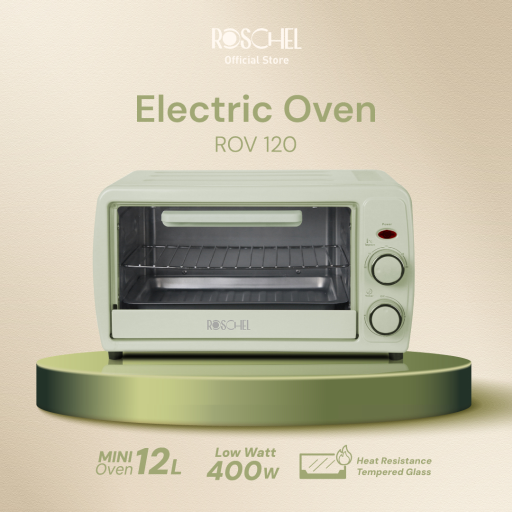 Jual Roschel Electric Oven Low Watt 400 W Kapasitas 12 L Hemat Listrik ...