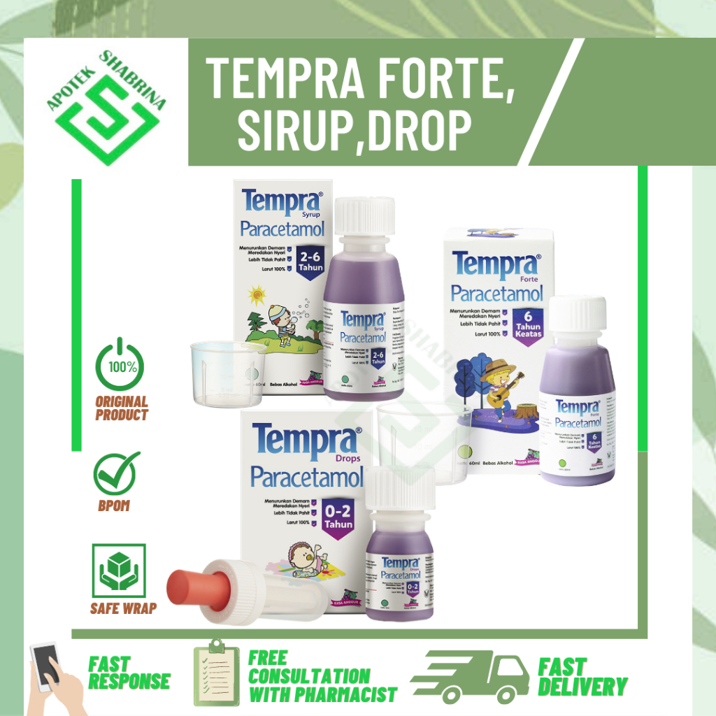 Jual TEMPRA FORTE 30 & 60 ML, TEMPRA SIRUP 30 & 60 ML , TEMPRA DROP 60 ...
